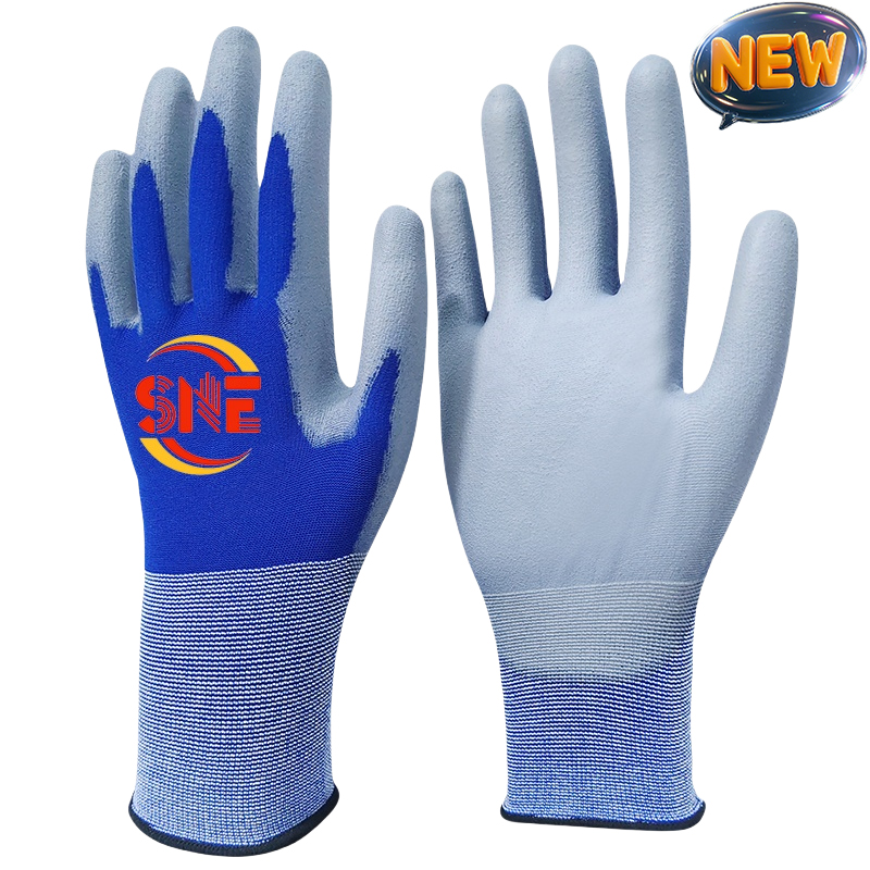 PU2414 Snell Blue Grey PU Packing Glove - Snell Safety
